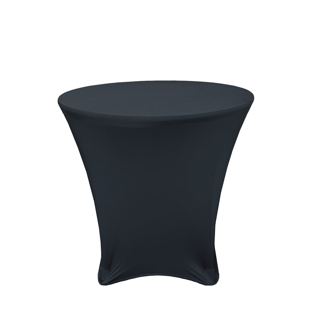 30 x 30 inch Lowboy Cocktail Spandex Table Cover Black | Bridal Tablecloth