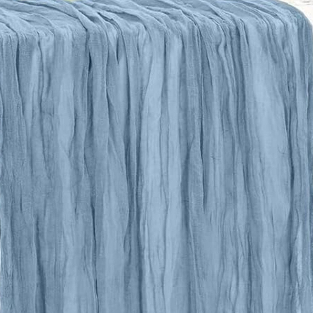 35h X 10 ft Gauze Cheesecloth Table Runner Dusty Blue | Bridal Tablecloth