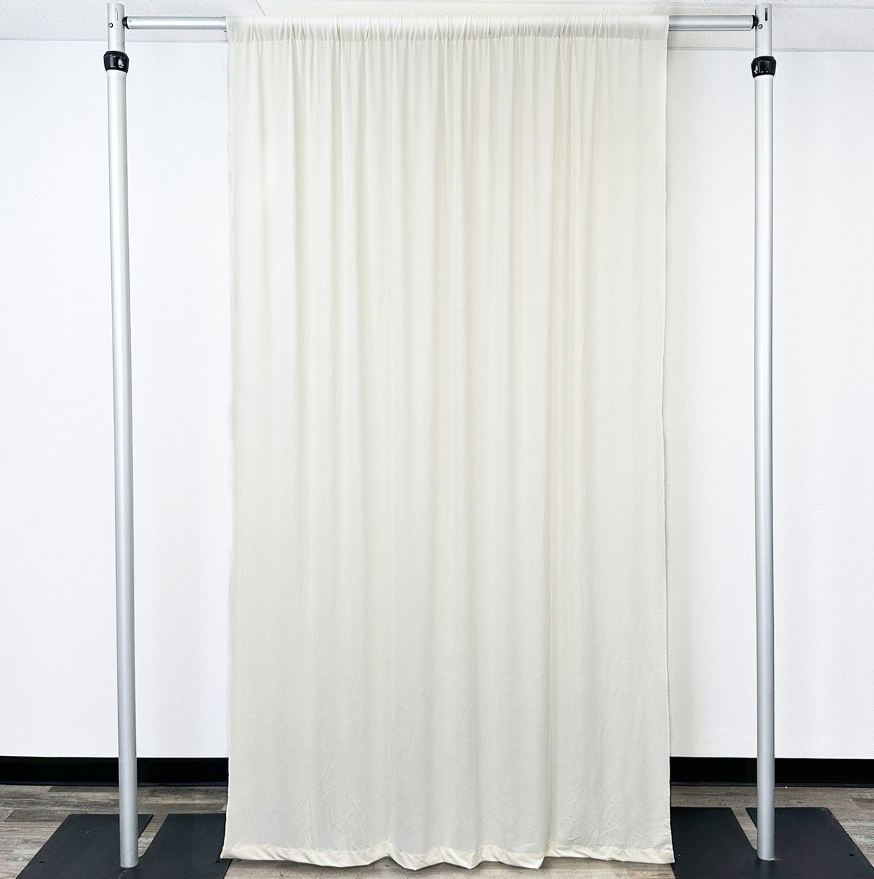 Stretch Spandex 10ft x 60" Drape/Backdrop Ivory | Bridal Tablecloth