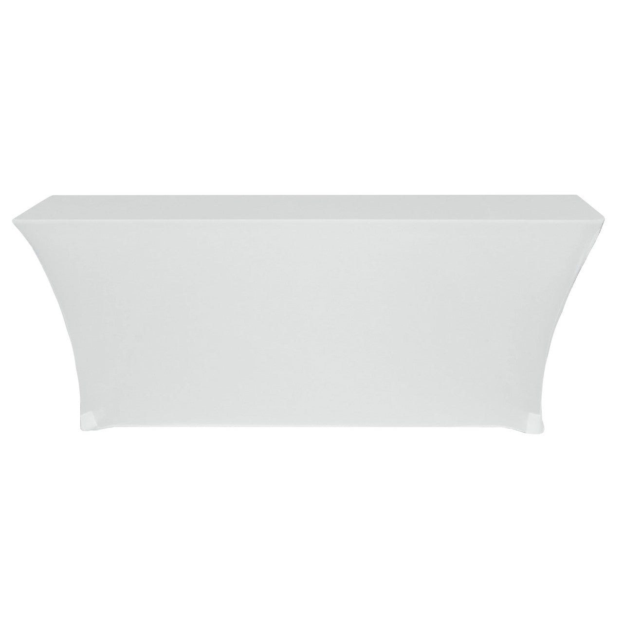 Stretch Spandex 6 Ft x 18 Inches Rect. Classroom Table Cover White ...