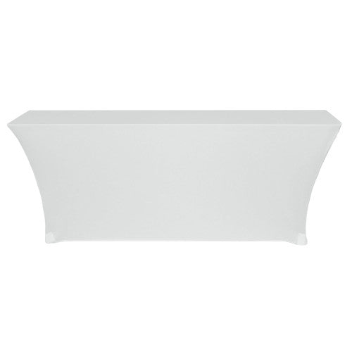 Stretch Spandex 6 Ft x 18 Inches Rect. Classroom Table Cover White ...