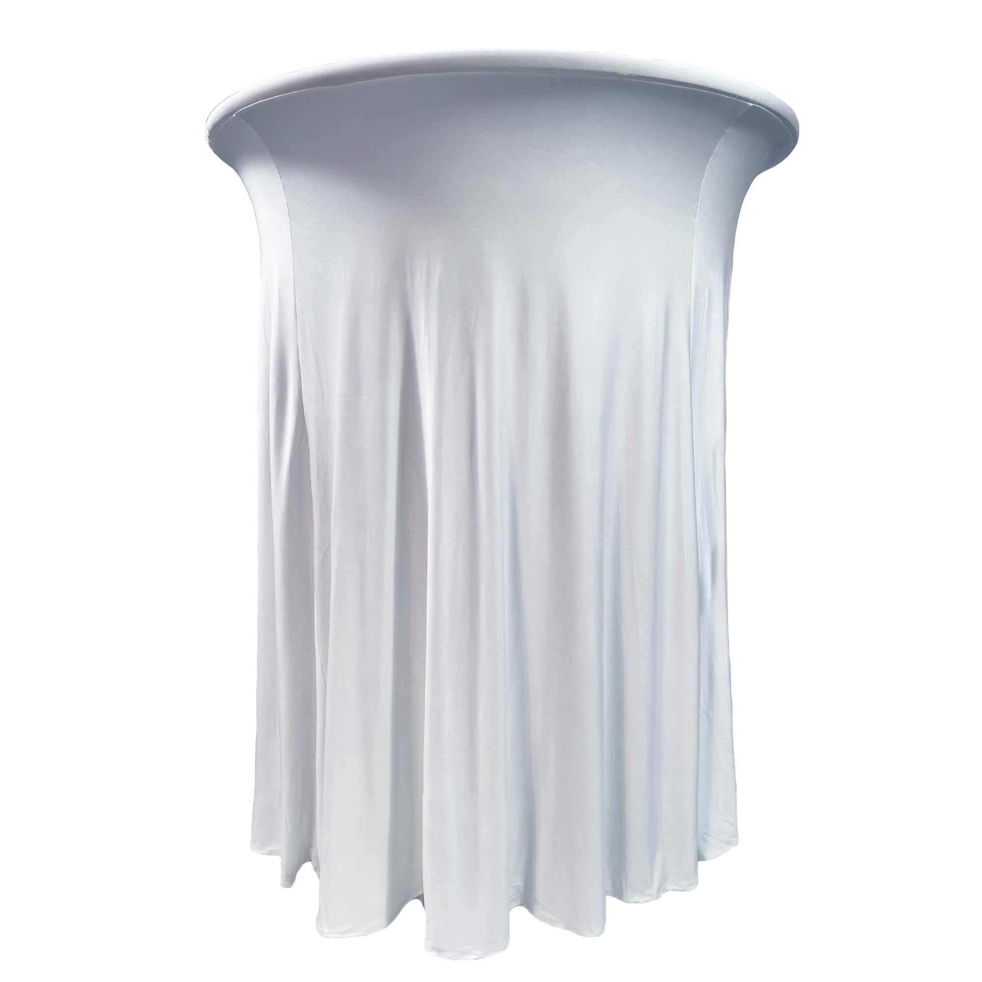 30 inch Highboy Cocktail Round Wavy Draping Stretch Spandex Table Cover ...