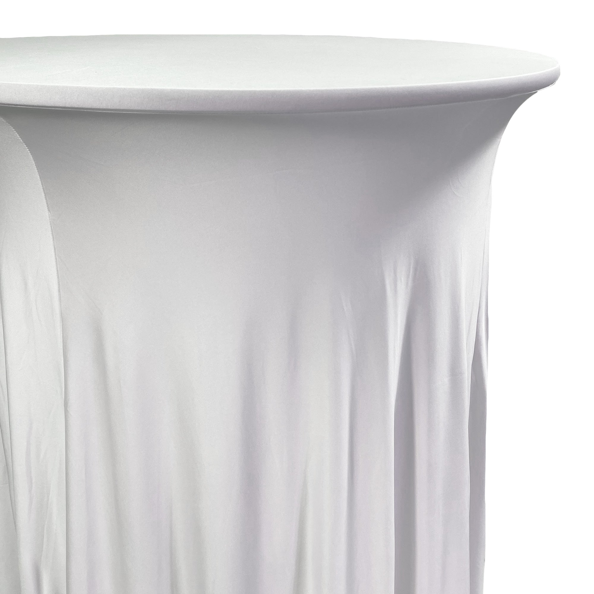 30 inch Highboy Cocktail Round Wavy Draping Stretch Spandex Table Cover ...