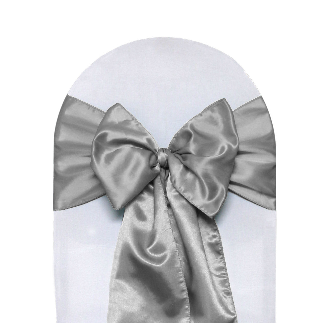 Satin Sashes Platinum (Pack of 10) | Bridal Tablecloths