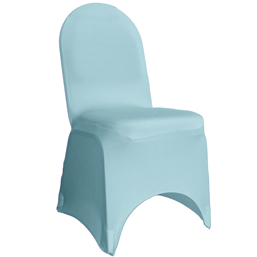 Stretch Spandex Banquet Chair Cover Dusty Blue | Bridal Tablecloths