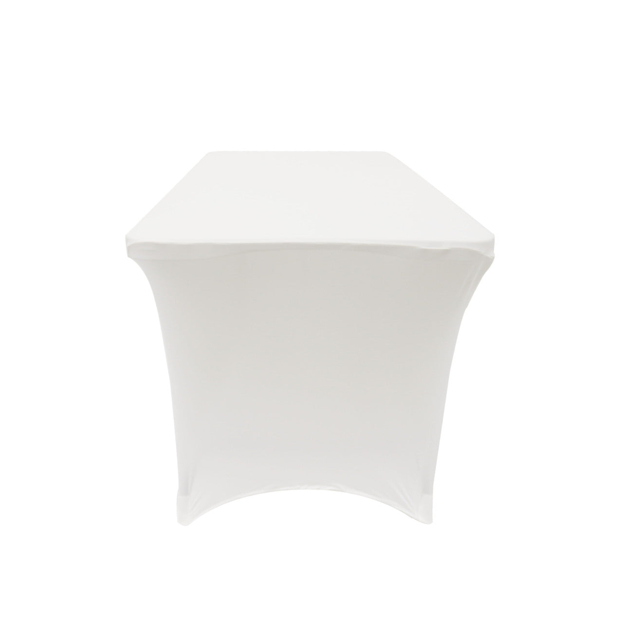 Stretch Spandex Open Back 6 ft Rectangular Table Cover White – Bridal ...